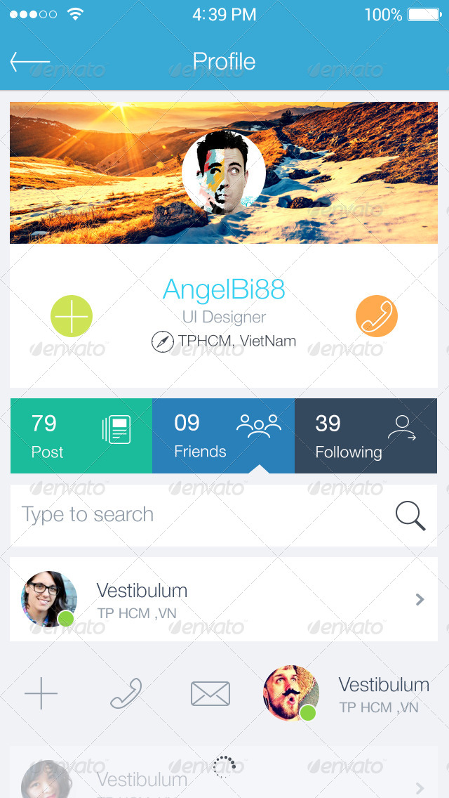 Flat UI for Mobile, Web Elements | GraphicRiver